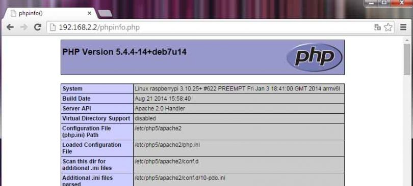 Raspberry Pi Webserver Mit Apache2 Php5 Und Mysql